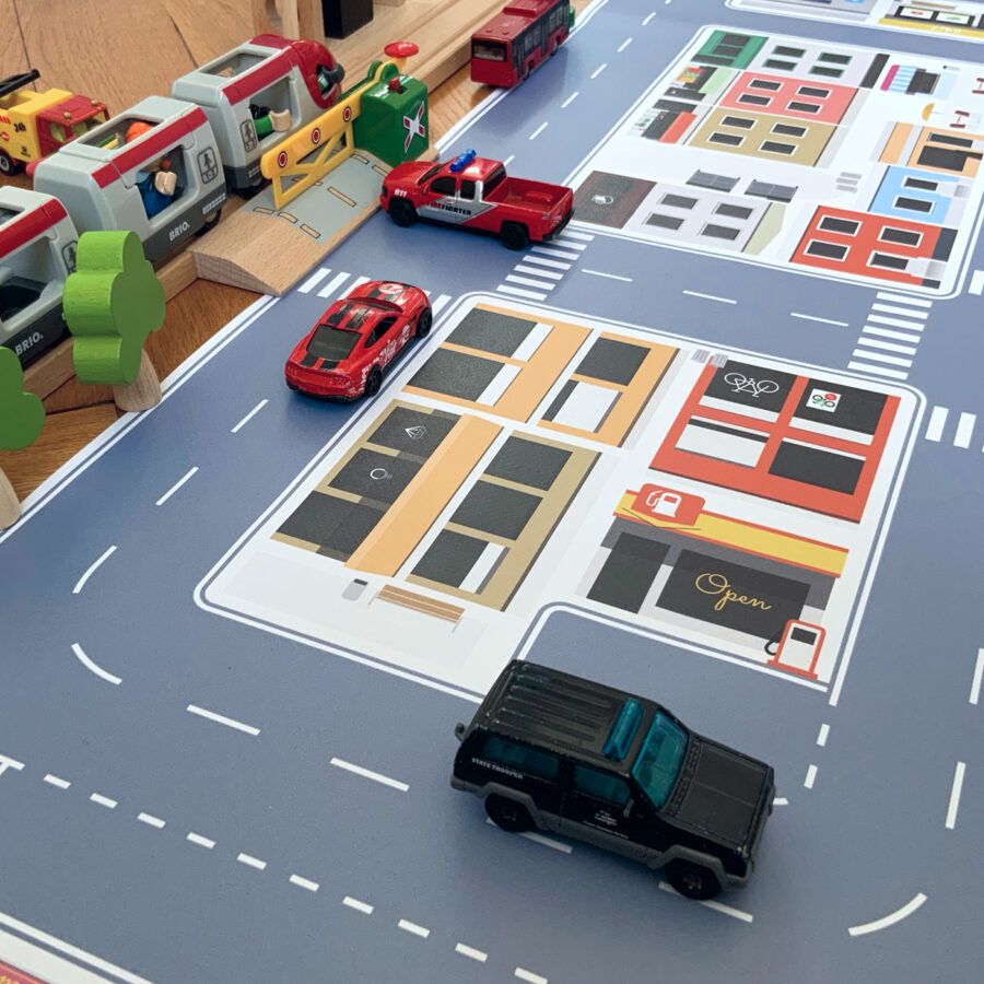 play mat Small Car Roads - Luluche® - Born in Switzerland